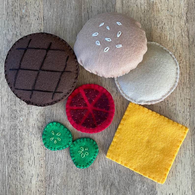 Felt Cheeseburger Set - Etsy