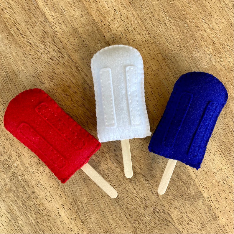 Set of 3 Felt Popsicles - Etsy