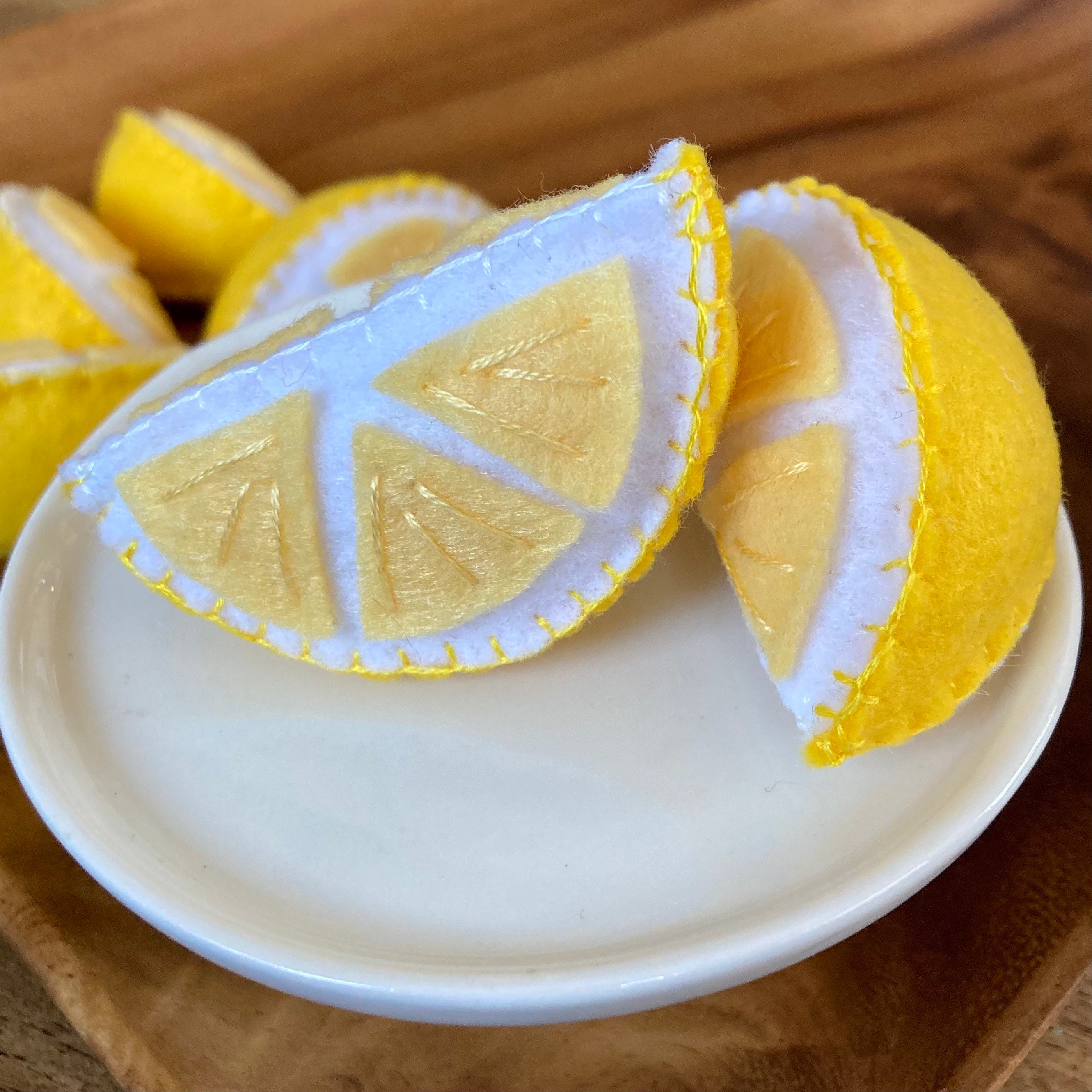 TWO Felt Lemon Slices - Etsy