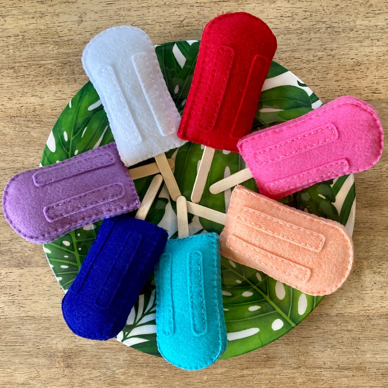 Set of 3 Felt Popsicles - Etsy