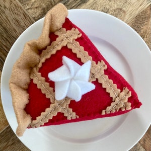 Slice of Felt Cherry Pie - Etsy