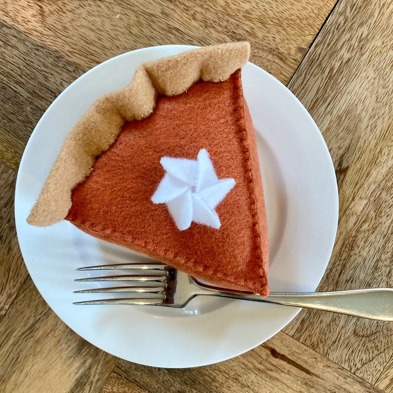 One Slice of Felt Pumpkin Pie - Etsy