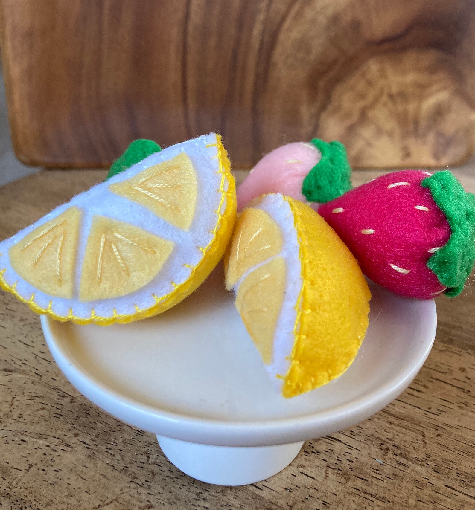 TWO Felt Lemon Slices - Etsy