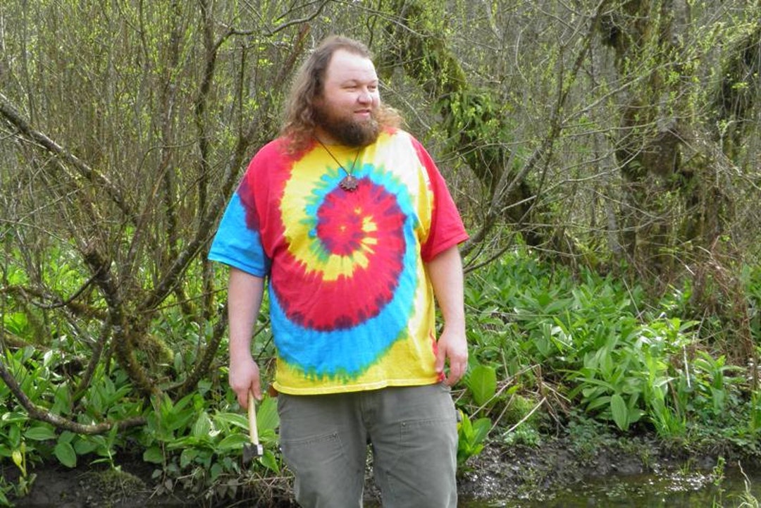 Tri Color Spiral Tie Dye T-shirt (made by Hippies Tie Dye in Stock in ...