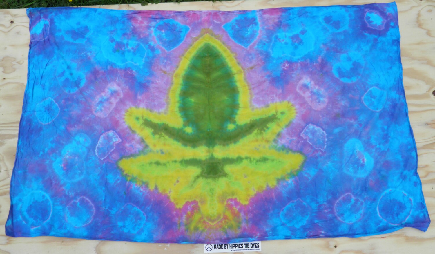 Cannabis Leaf Tie Dye Tapestry 19 Dharma Trading Co. Size | Etsy