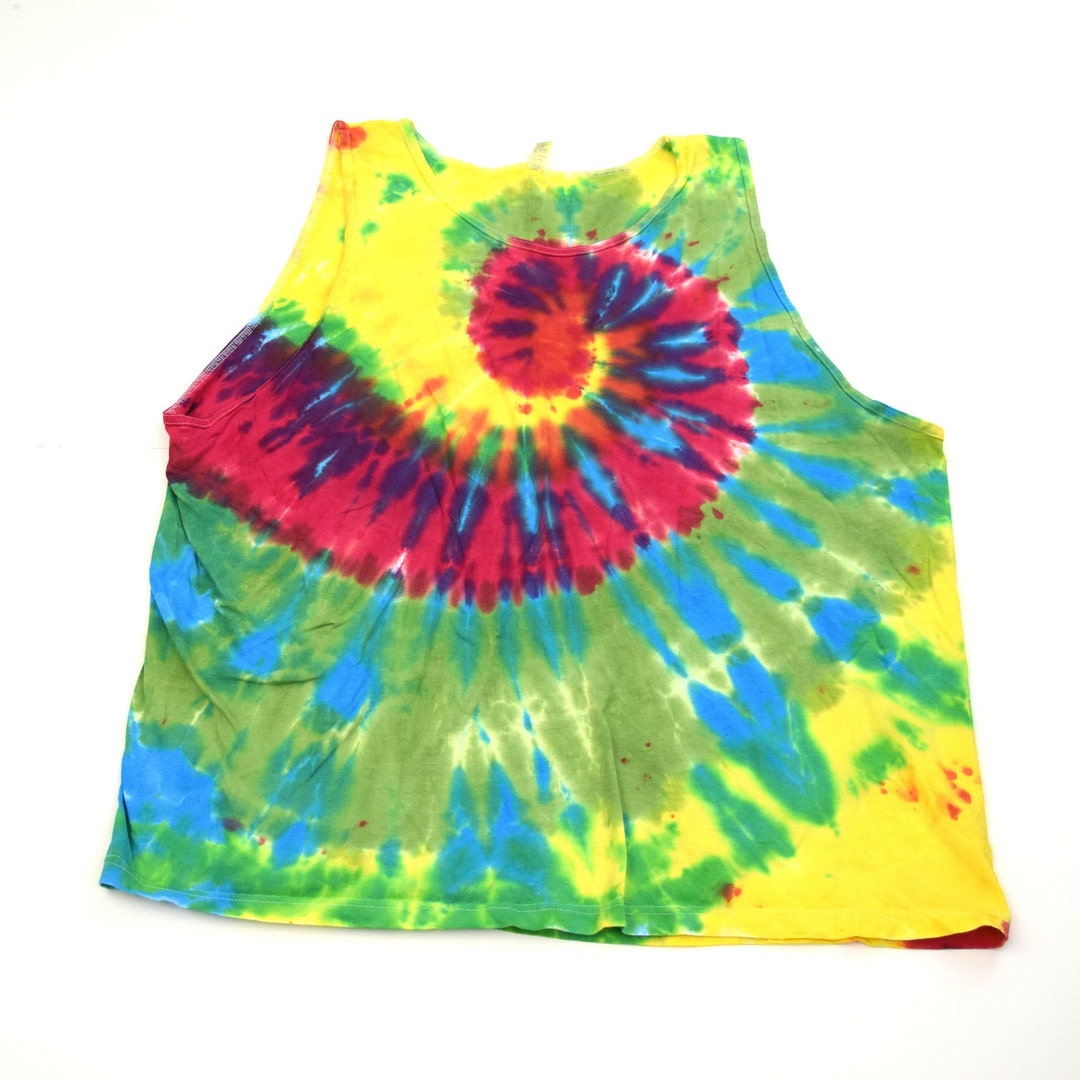 Rasta Batch #16 ~ Wave Spiral Tie Dye Tank Top (alstyle Tank Top Size ...