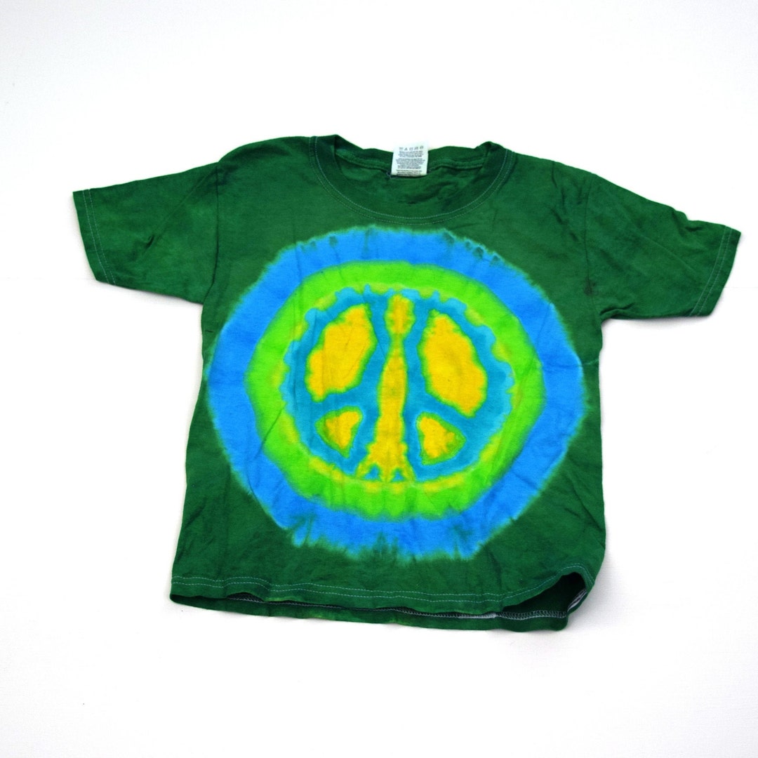 Whirled Peas ~ Tie Dye Toddler Peace Sign Short Sleeve T-shirt (fruit ...