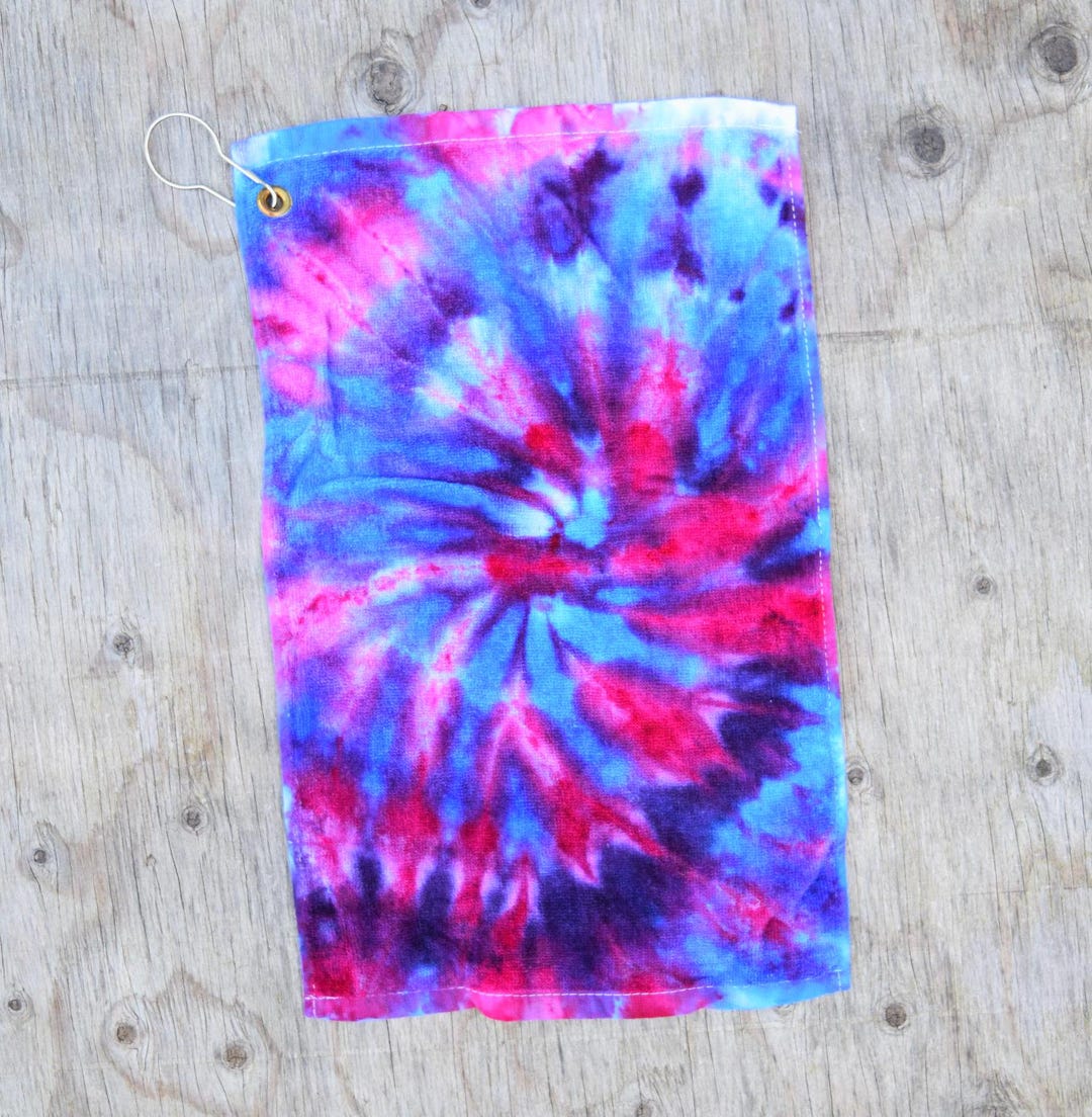 Flywheel ~ Ice Dye Spiral Tie Dye Disc Golf Towel (11" X 17") (100% ...