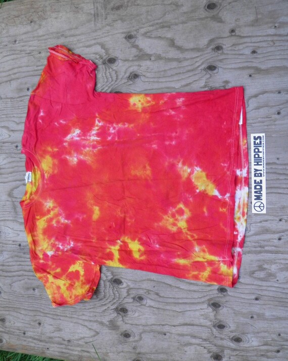 Volcano Tie Dye T-Shirt Fruit of the Loom Size XL One of a | Etsy