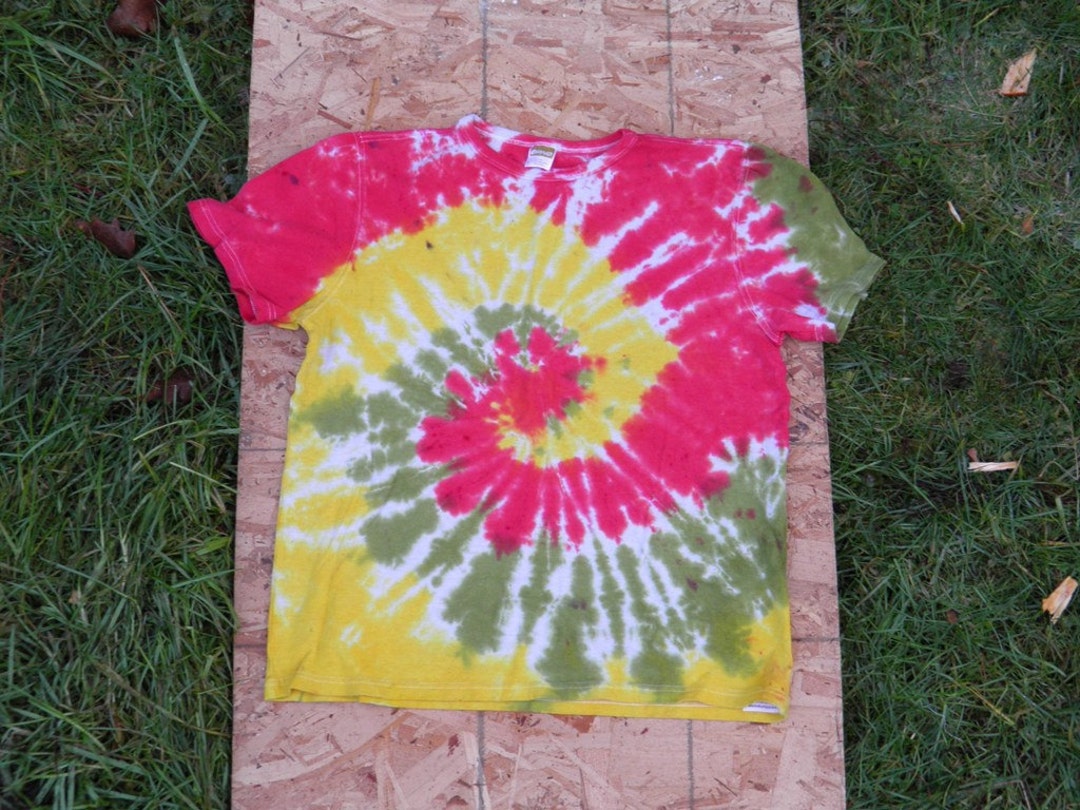 Irie Rastaman Spiral Tie Dye T-shirt (size S) (hemp Shirt) (one of a ...