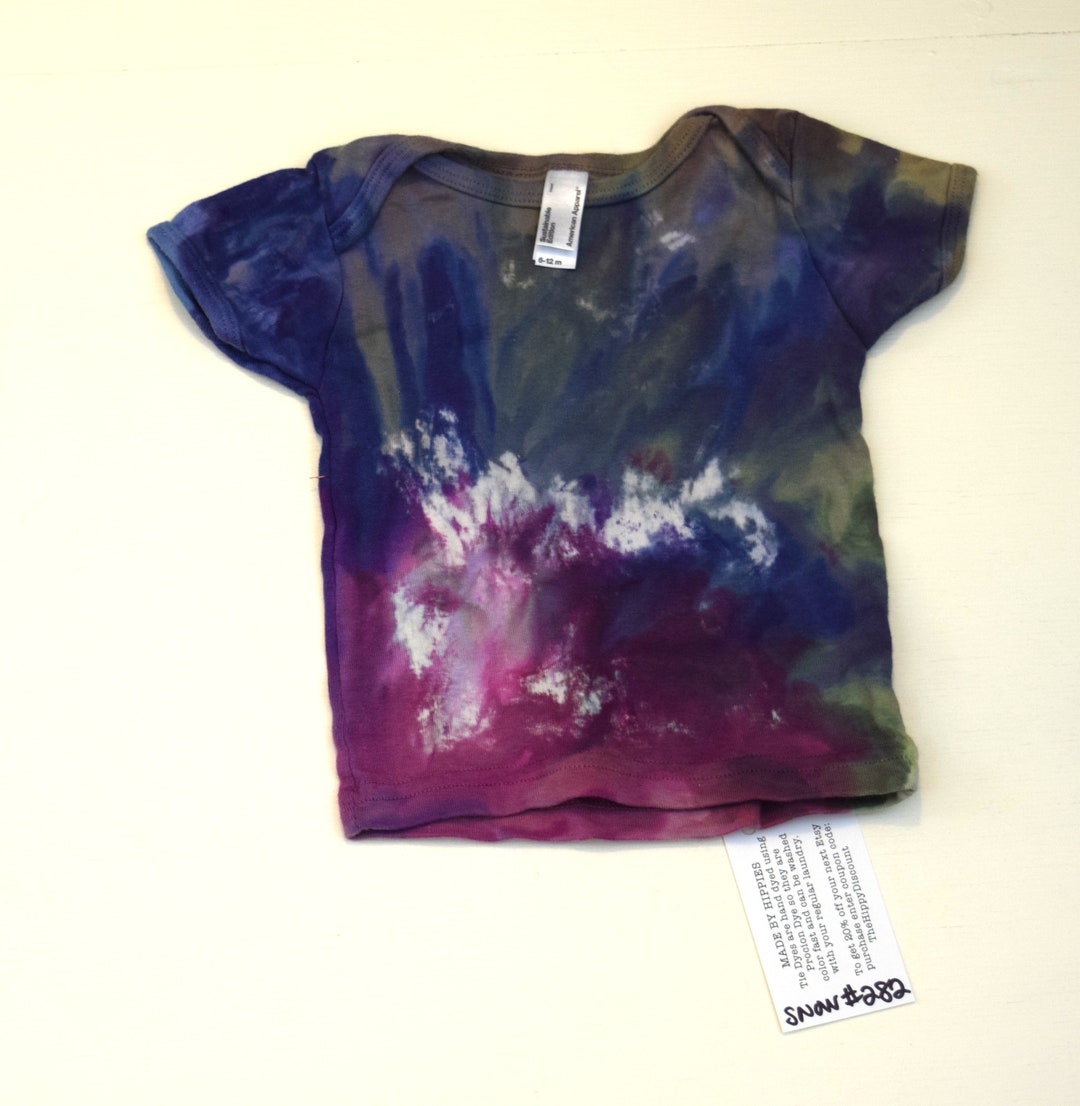 Snow Day Snow Dye #282 ~ Ice Tie Dye Baby Kurzarm T-shirt (American ...