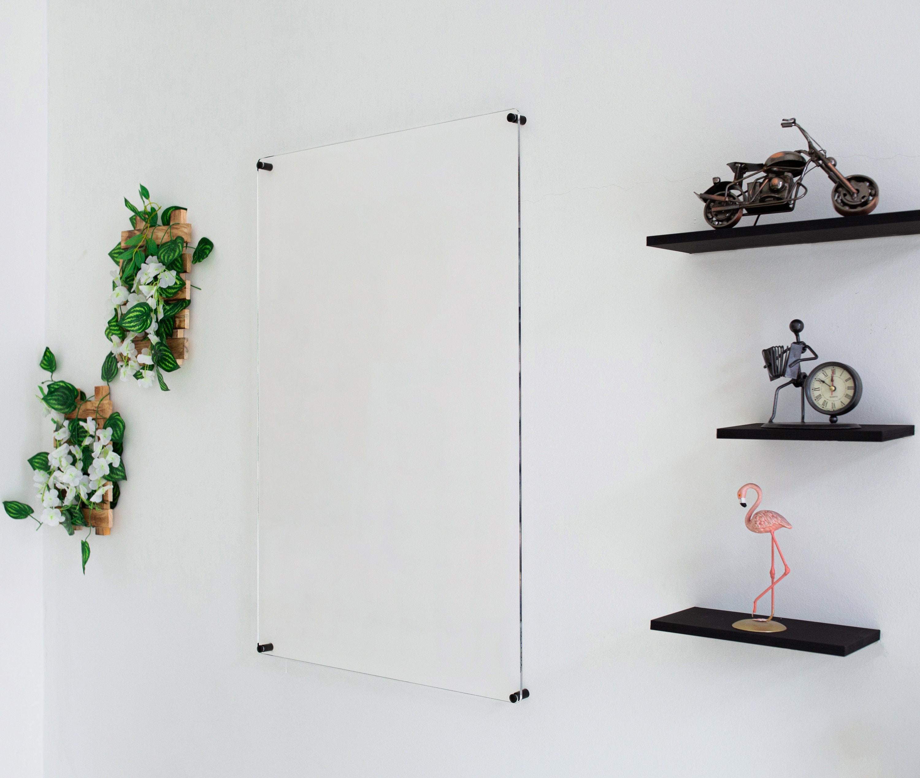 Blank Acrylic Whiteboard, Clear Wall Board for Writing, Large Memo ...