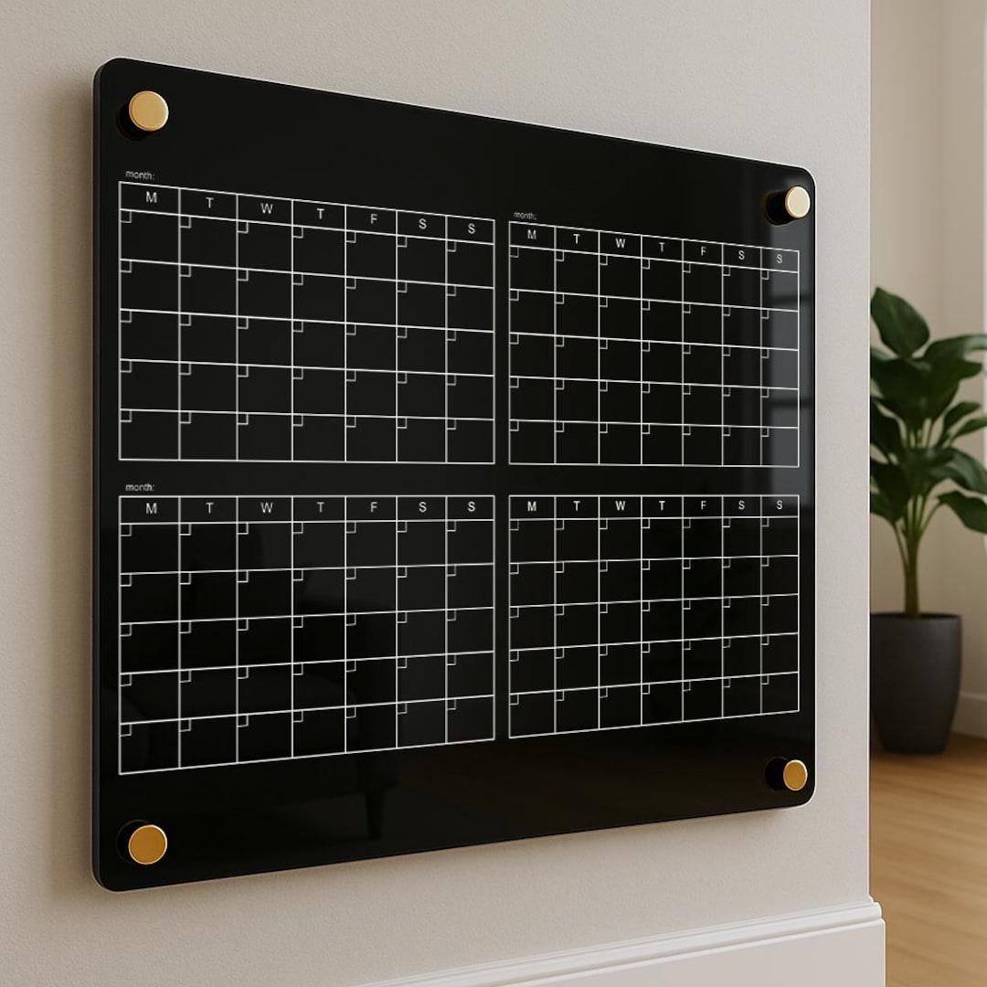 Custom Acrylic Yearly Wall Calendar: Yearly Planner - Etsy
