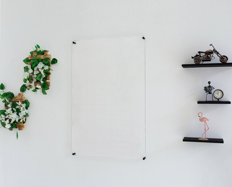 Blank Acrylic Whiteboard, Clear Wall Board for Writing, Large Memo ...