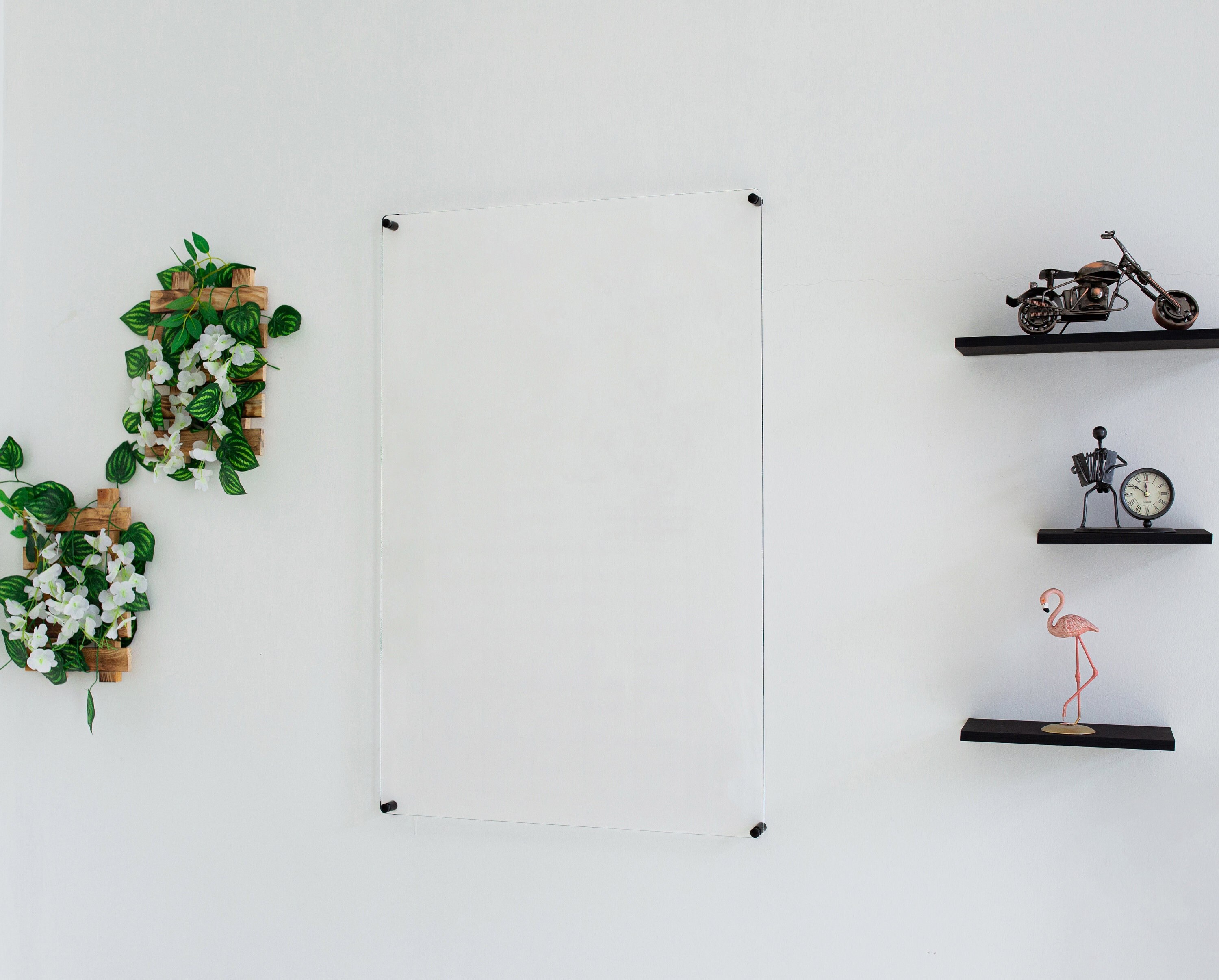 Blank Acrylic Whiteboard, Clear Wall Board for Writing, Large Memo ...