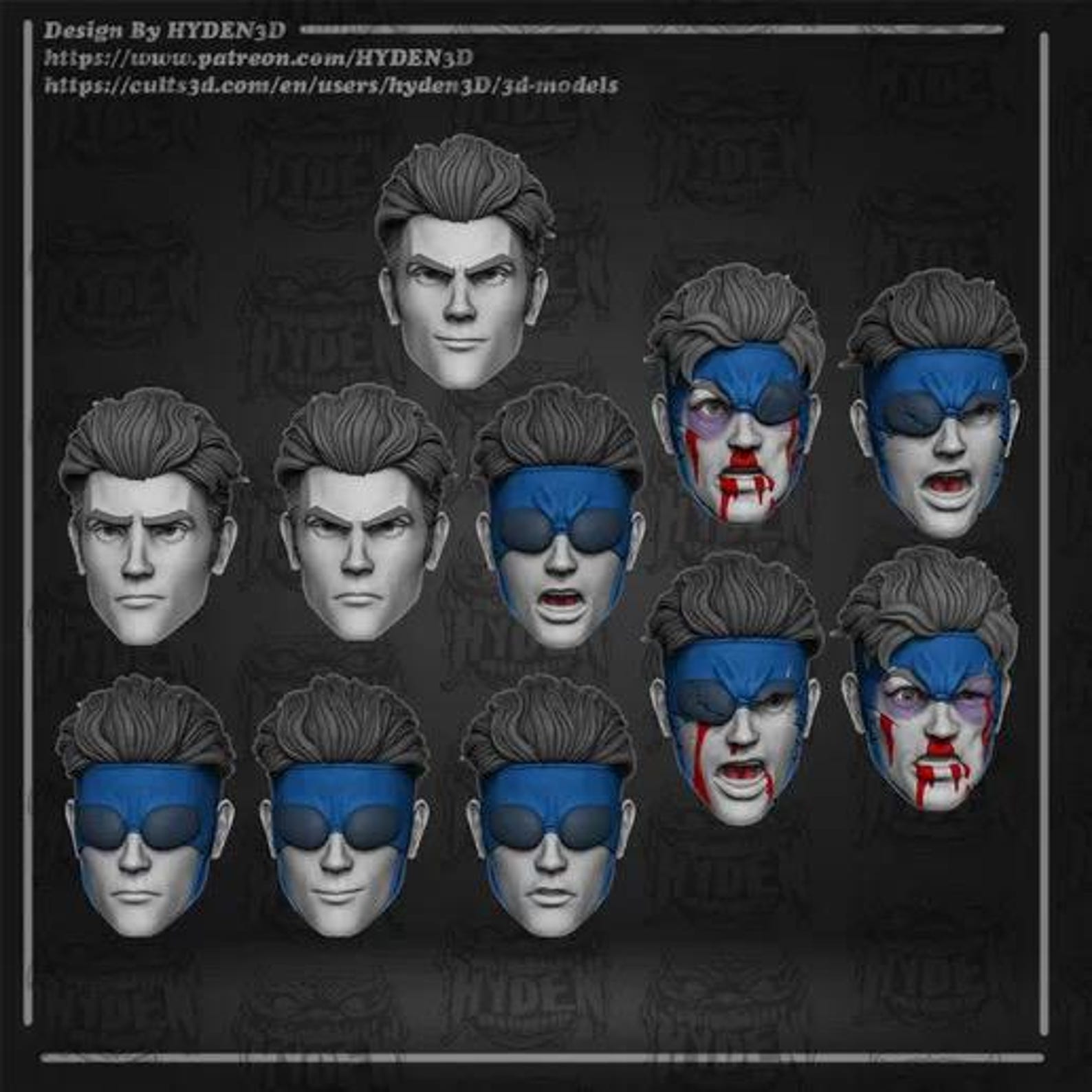 Invincible 11 Head Pack Custom Marvel Legends 6” Action Figure 1/12 ...