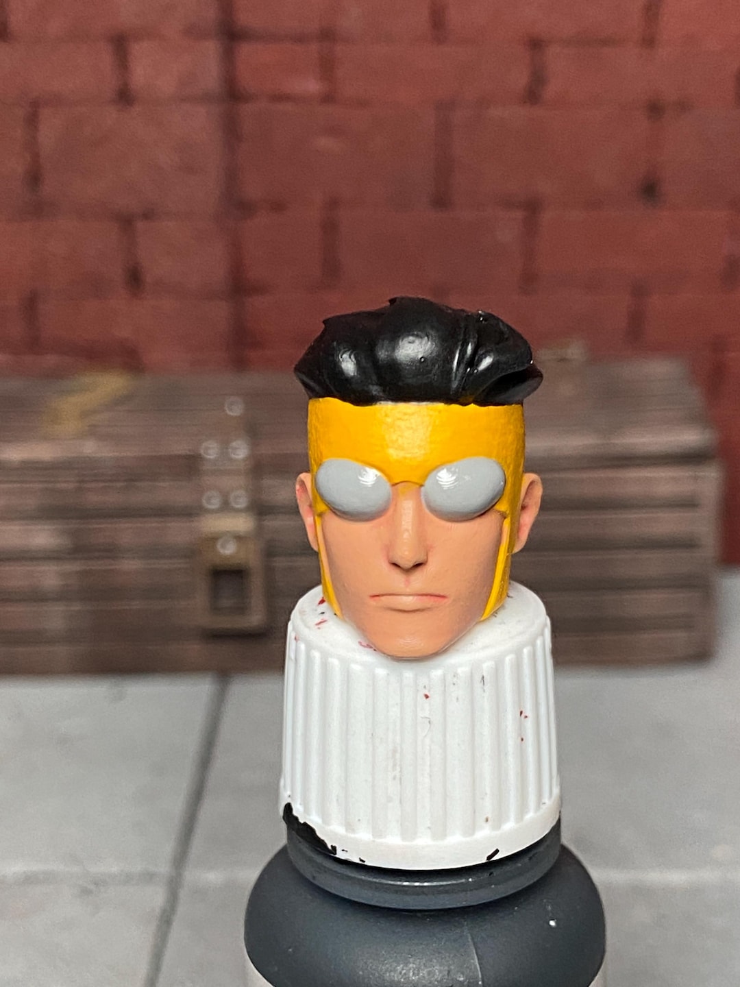 Invincible Custom Head 1/12 Scale Painted Marvel Legends Mafex Ct ...