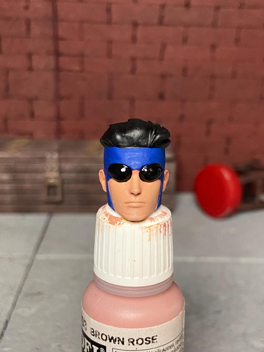 Invincible Blue Custom Head 1/12 Scale Painted Marvel Legends Mafex Ct ...