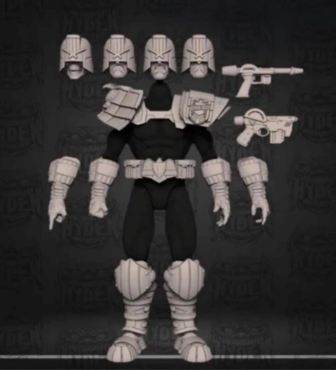 Judge Dredd Kit 1/12 Marvel Legends Unpainted Custom Comic Action ...