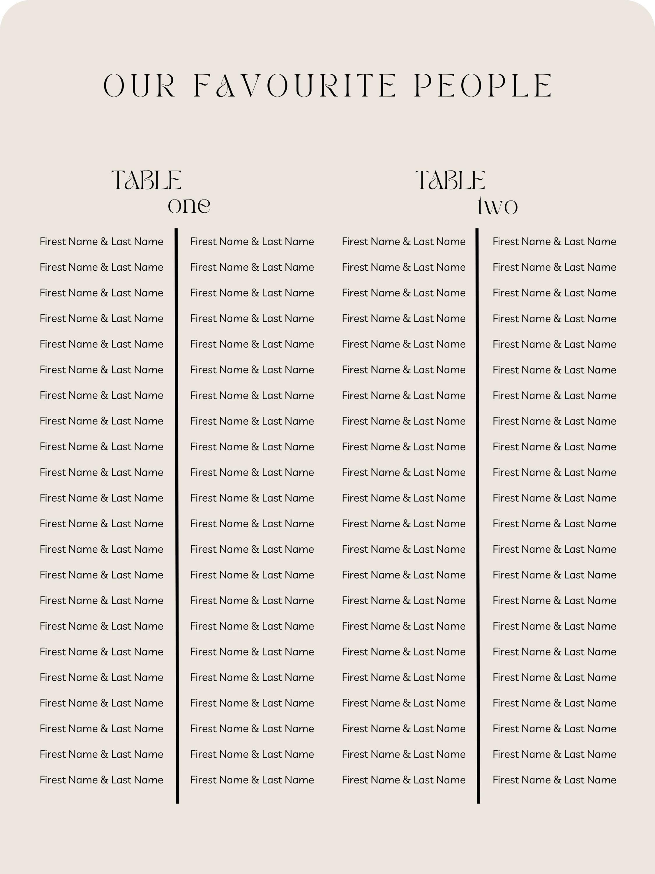 Editable Seating Chart - Etsy