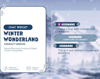 Winter Wonderland: Chat Widget [compact Version] | P2U Chat Box With ...