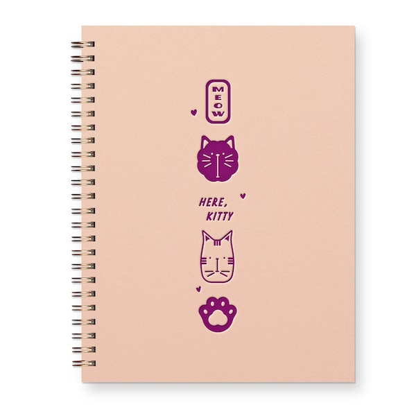 Cat Themed Spiral Notebook - Etsy