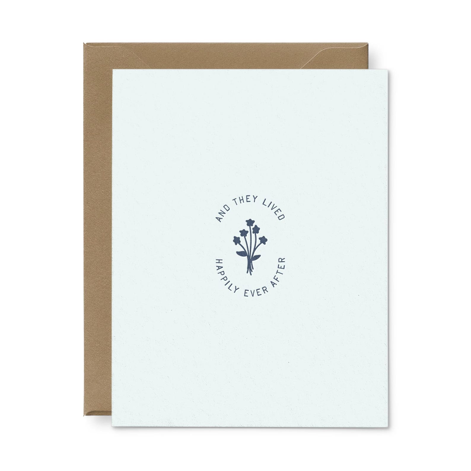 Happily Ever After Greeting Card | Letterpress Greeting Card - Wedding ...