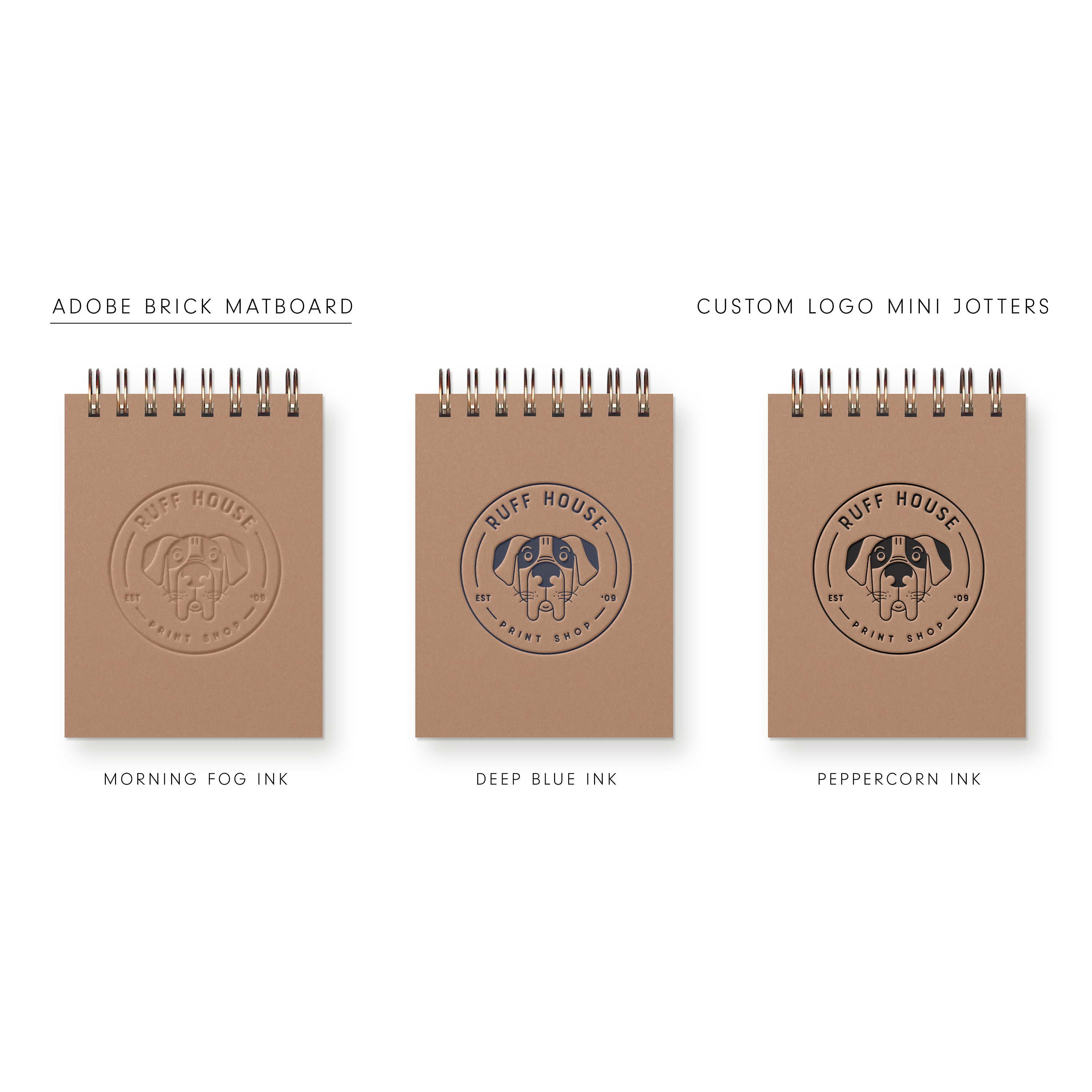 Custom Logo Mini Jotter | Custom Notebooks | Letterpress Printed ...