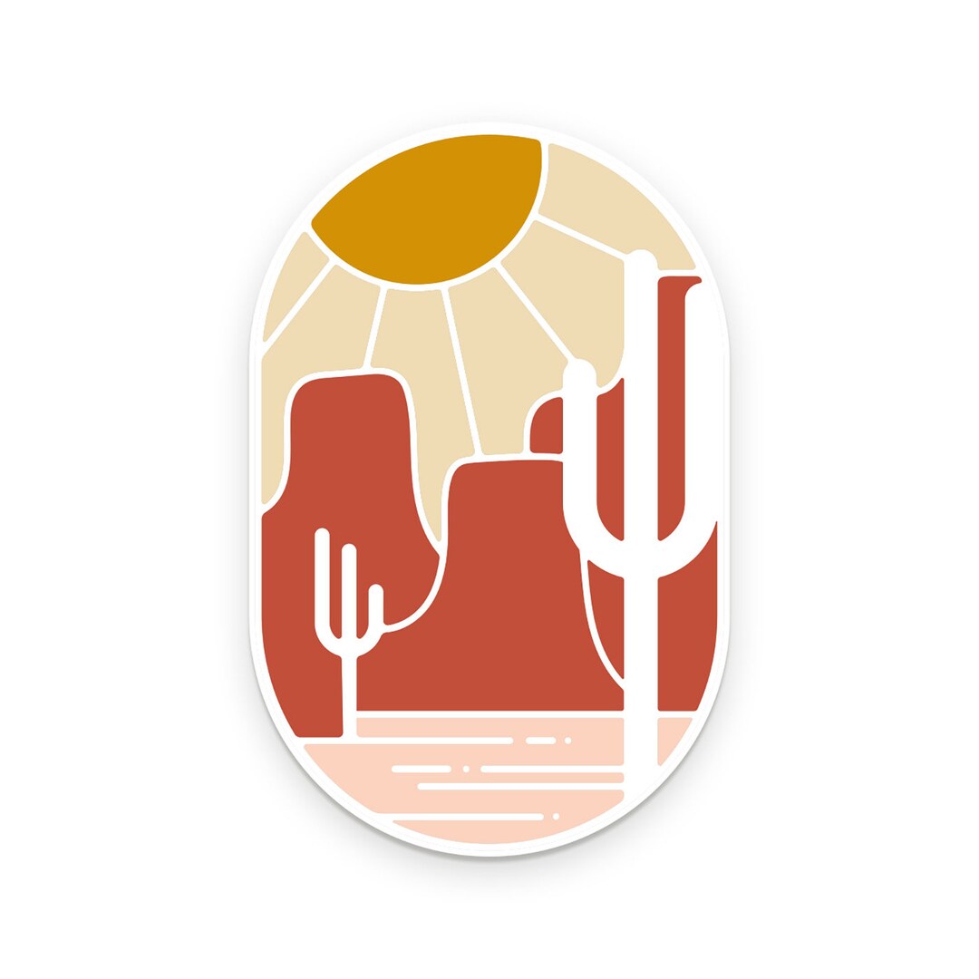 Desert Sunset Sticker - Etsy