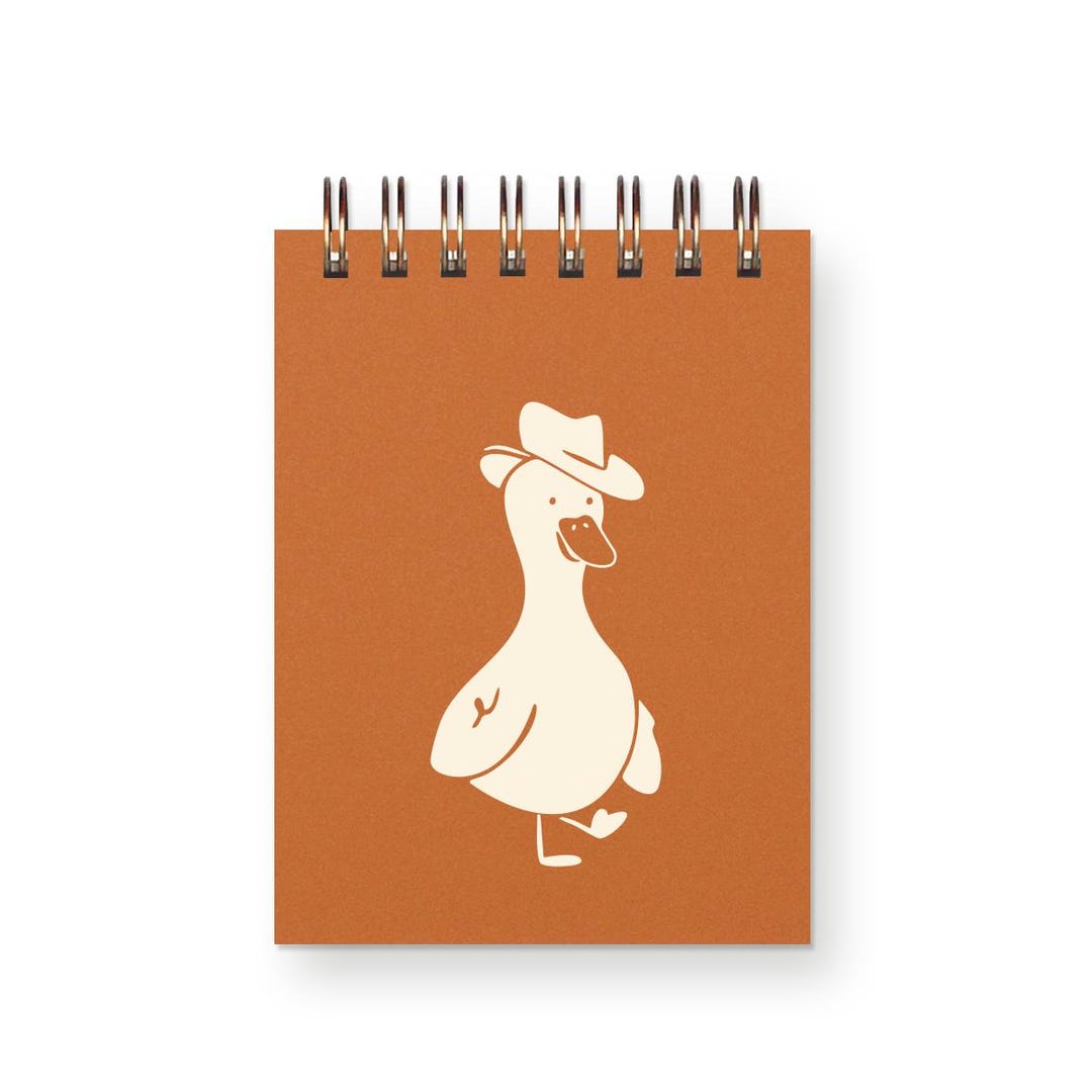 Howdy Duck Mini Jotter Notebook | Journal | Pocket Notebook | Spiral ...