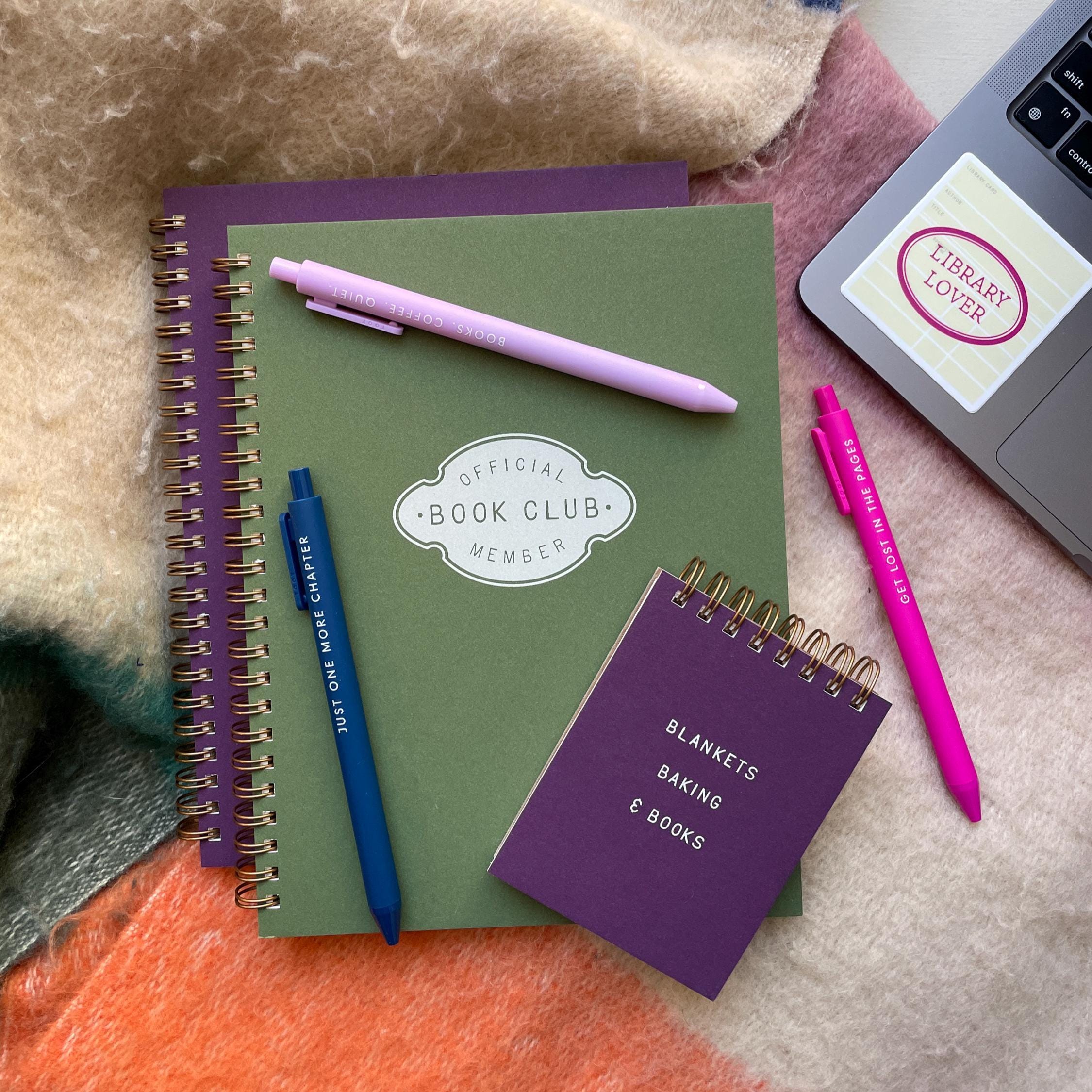 The Bookworm Jotter Gel Pen Set of 3 | Pens for Book Lovers - Etsy