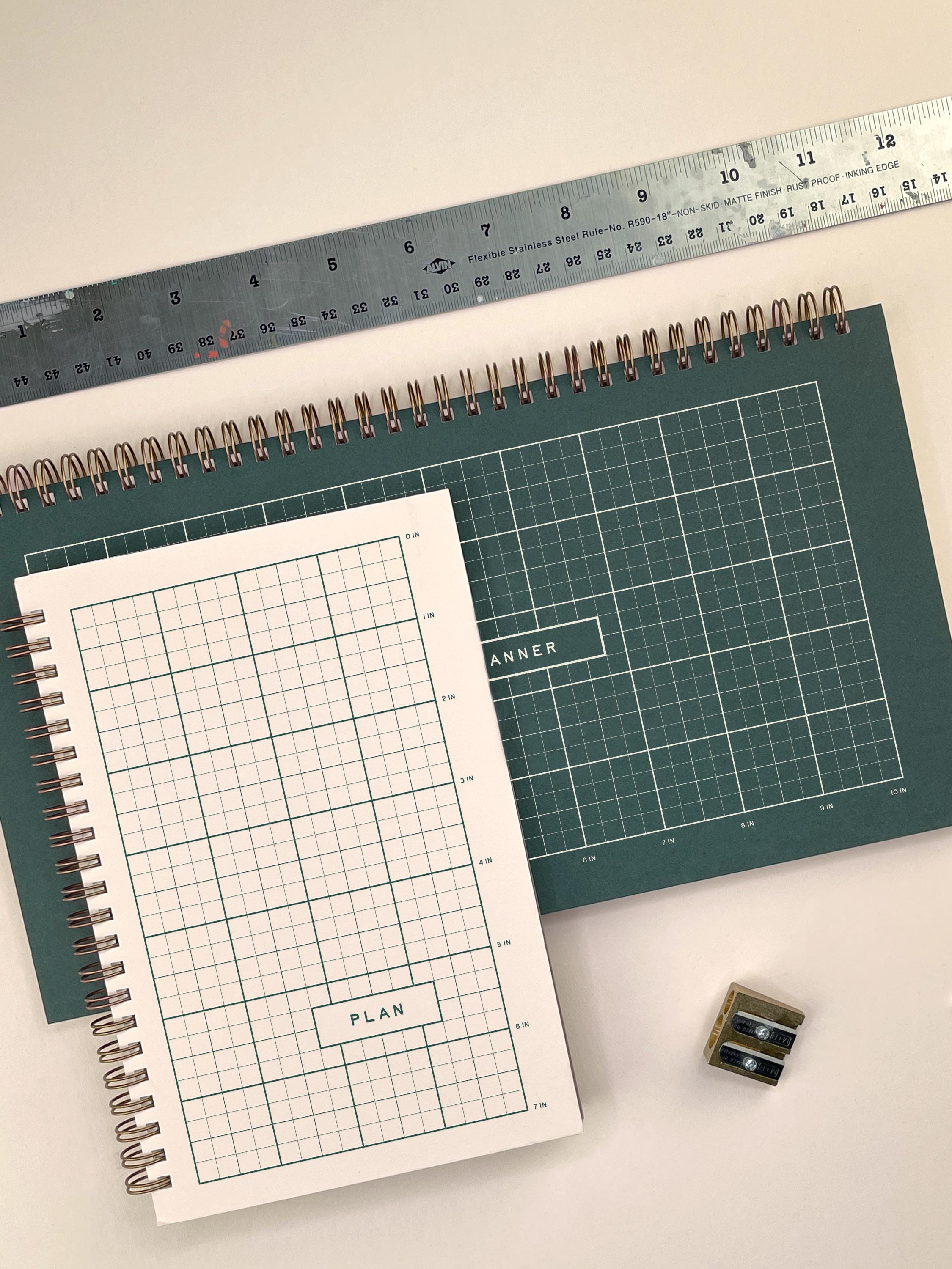 Ruler Grid Planner Journal | Desk Planner | Weekly Planner | Planner ...