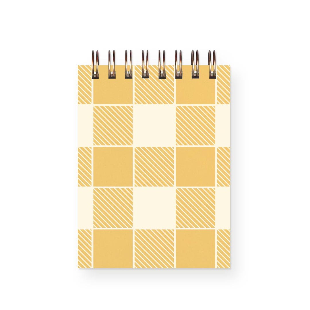 Gingham | Mini Jotter Notebook | Journal | Pocket Notebook | Spiral ...