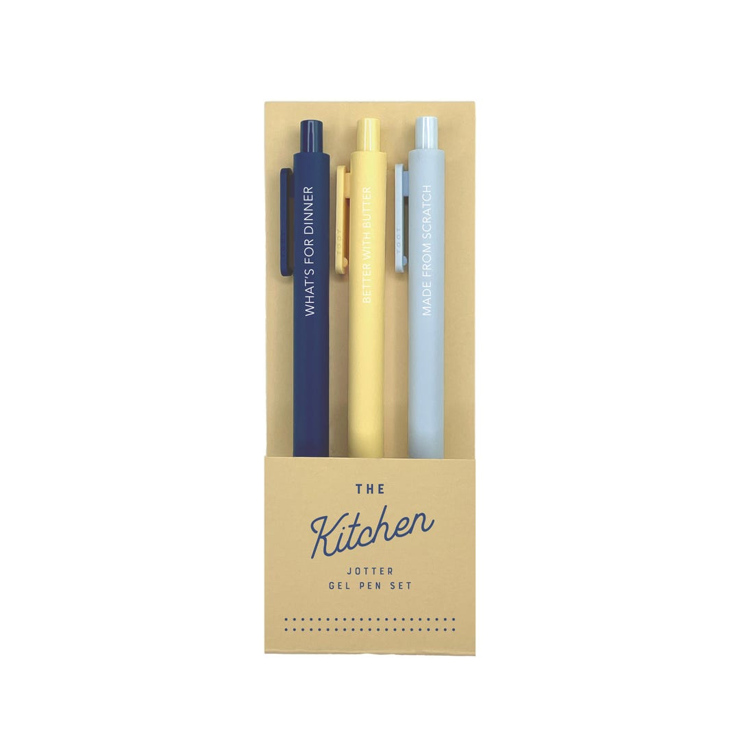 Kitchen Pen Set of 3 | Pens | Gel Pens | Stocking Stuffer | Black ...