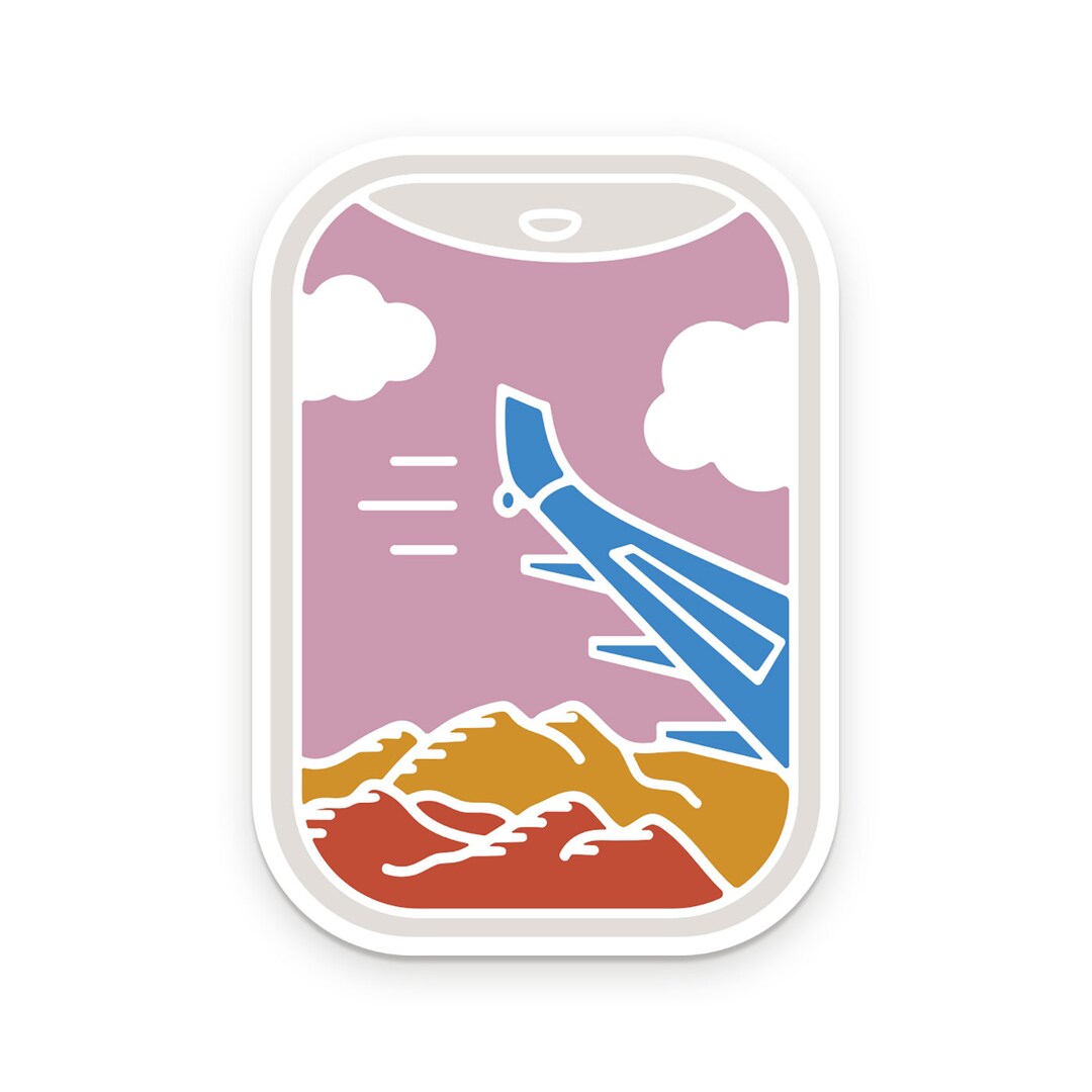 Airplane Views Sticker | Water Bottle Sticker | Laptop Sticker - Etsy
