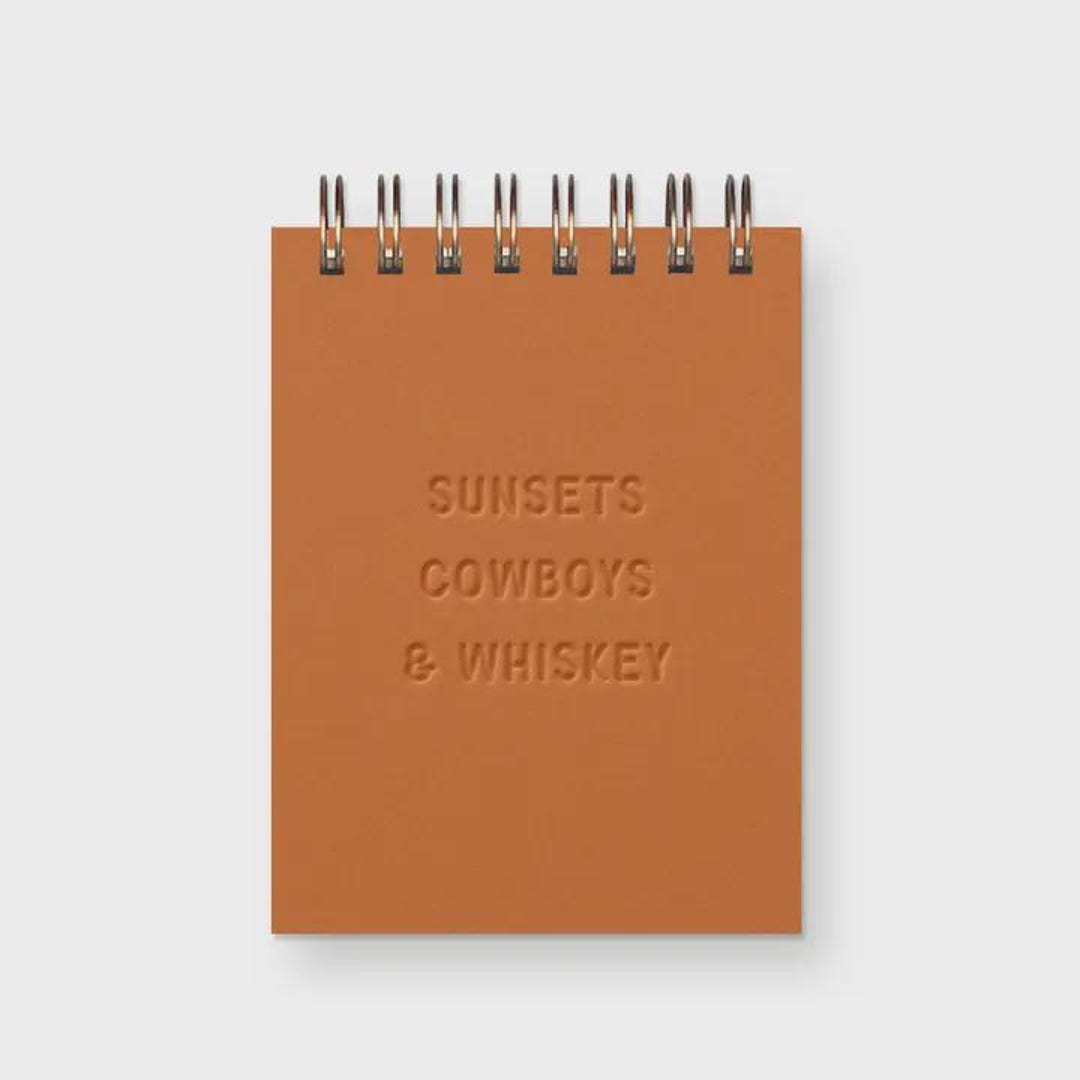 Sunsets Cowboys Whiskey Mini Jotter - Notebook | Journal | Pocket ...