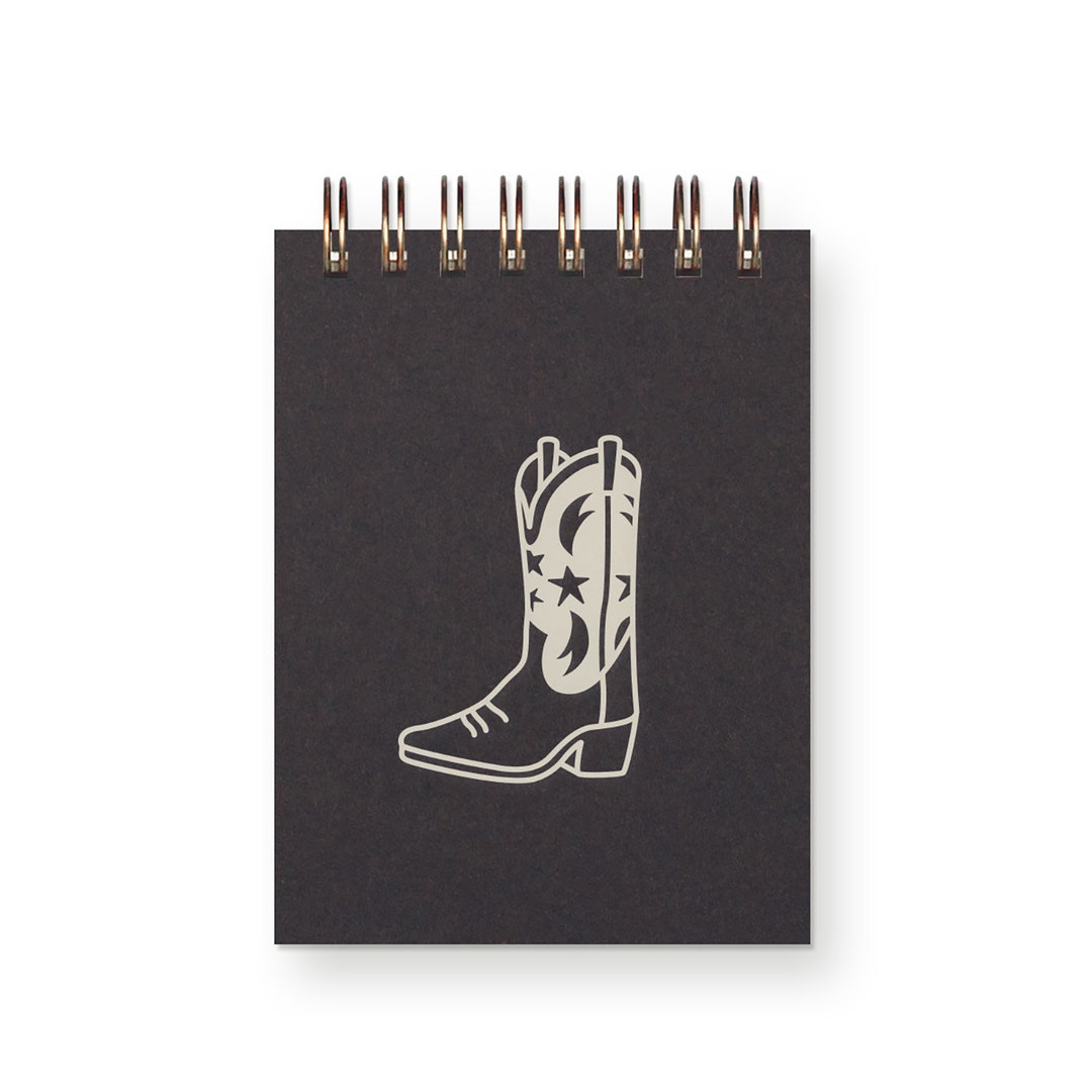 Cowboy Boot Mini Jotter - Notebook | Journal | Pocket Notebook | Spiral ...