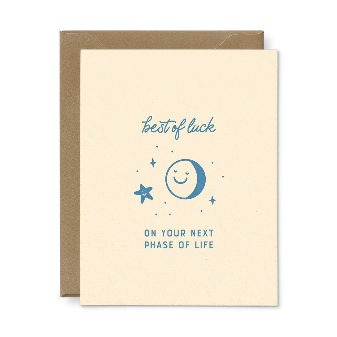 Next Phase of Life Greeting Card | Letterpress Greeting Card | Greeting ...