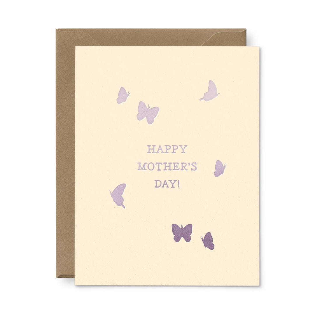 Butterfly Greeting Card | Mother's Day Card | Foil-pressed - Etsy