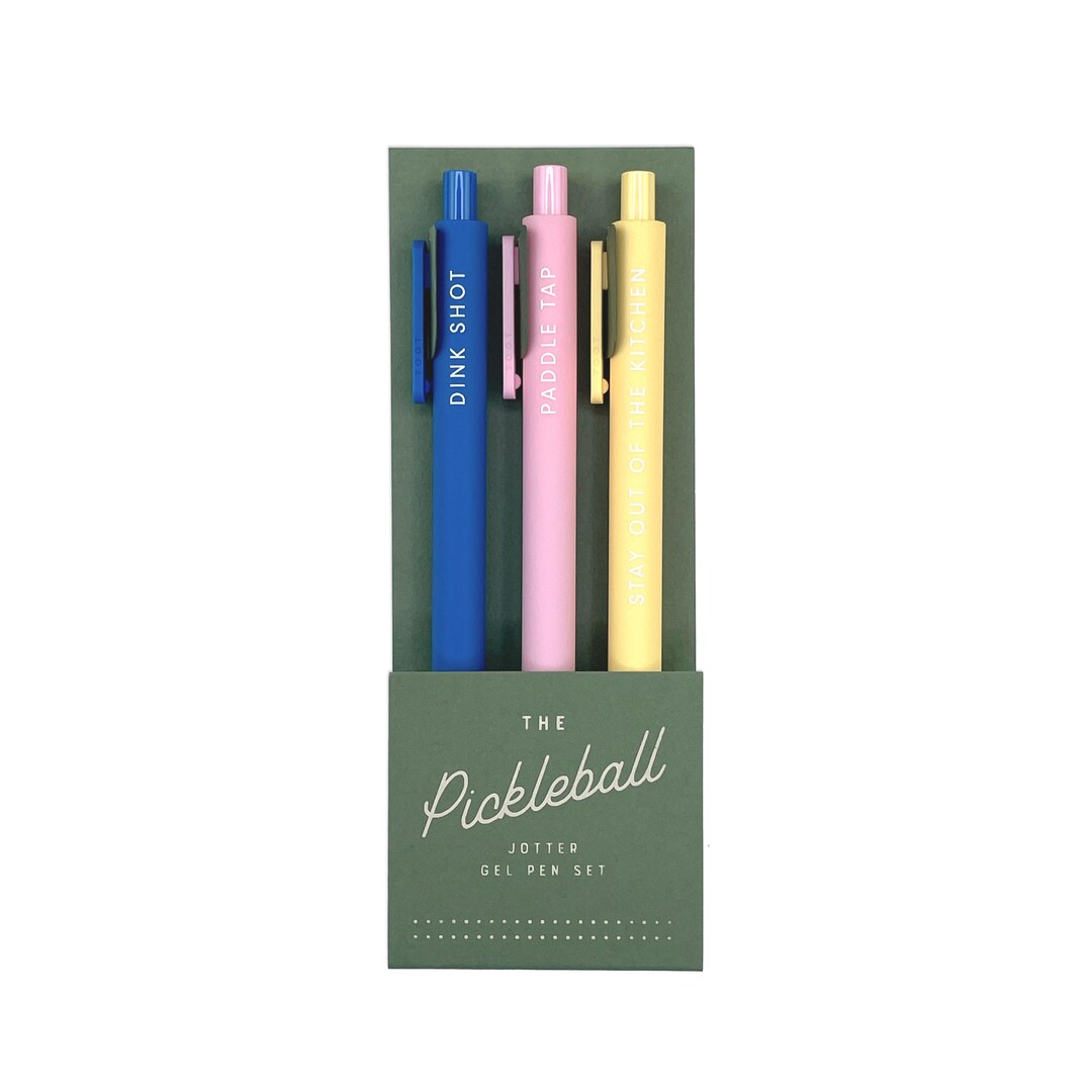 The Pickleball Jotter Gel Pen Set of 3 | Pens for Pickleball Lovers - Etsy
