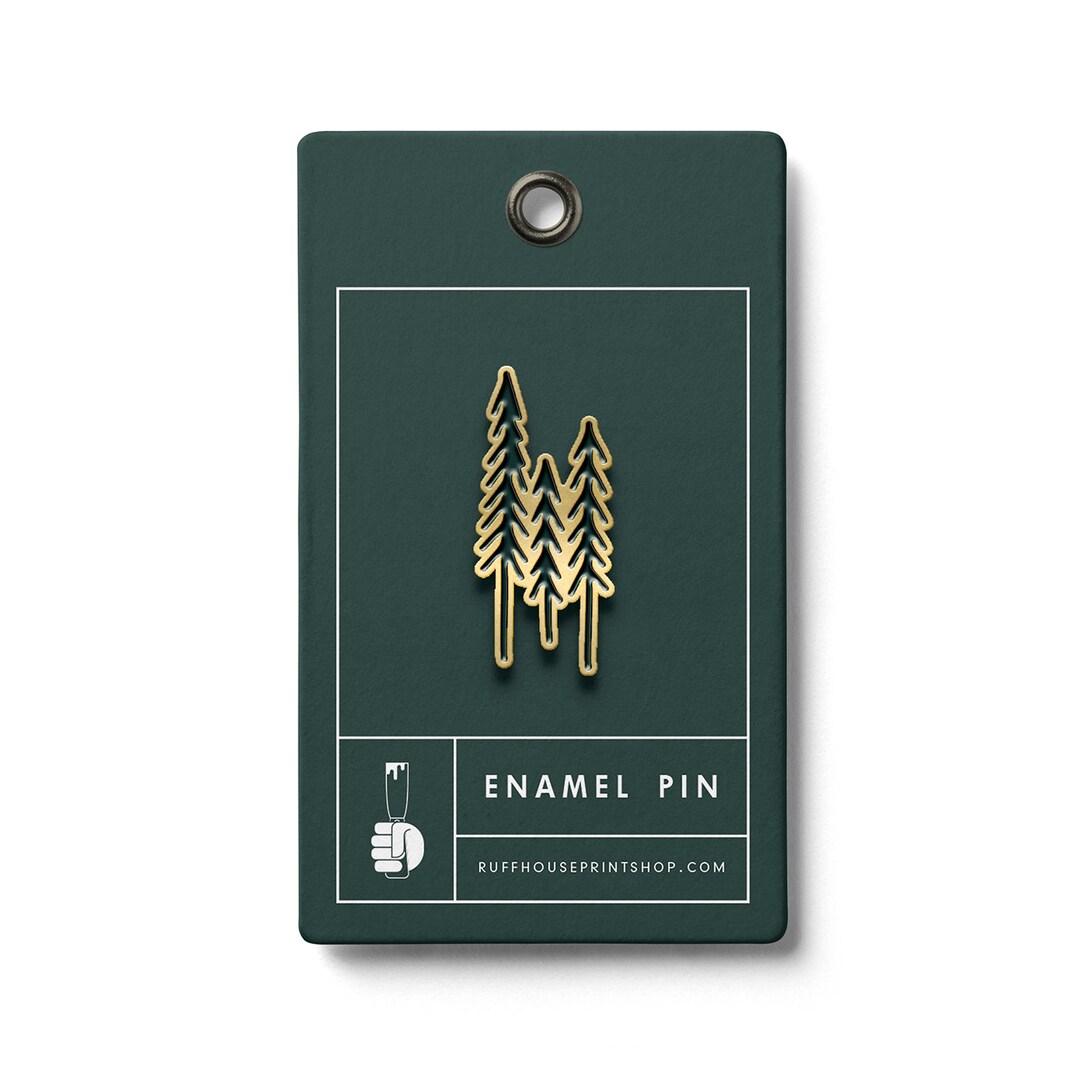 Evergreen Trees Enamel Pin - Etsy