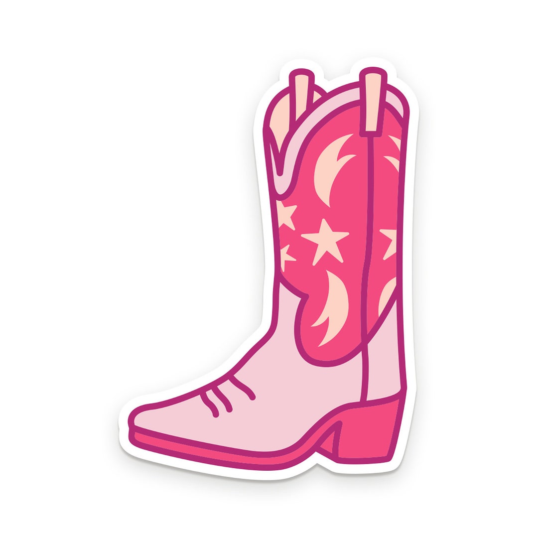 Cowboy Boot Sticker - Etsy