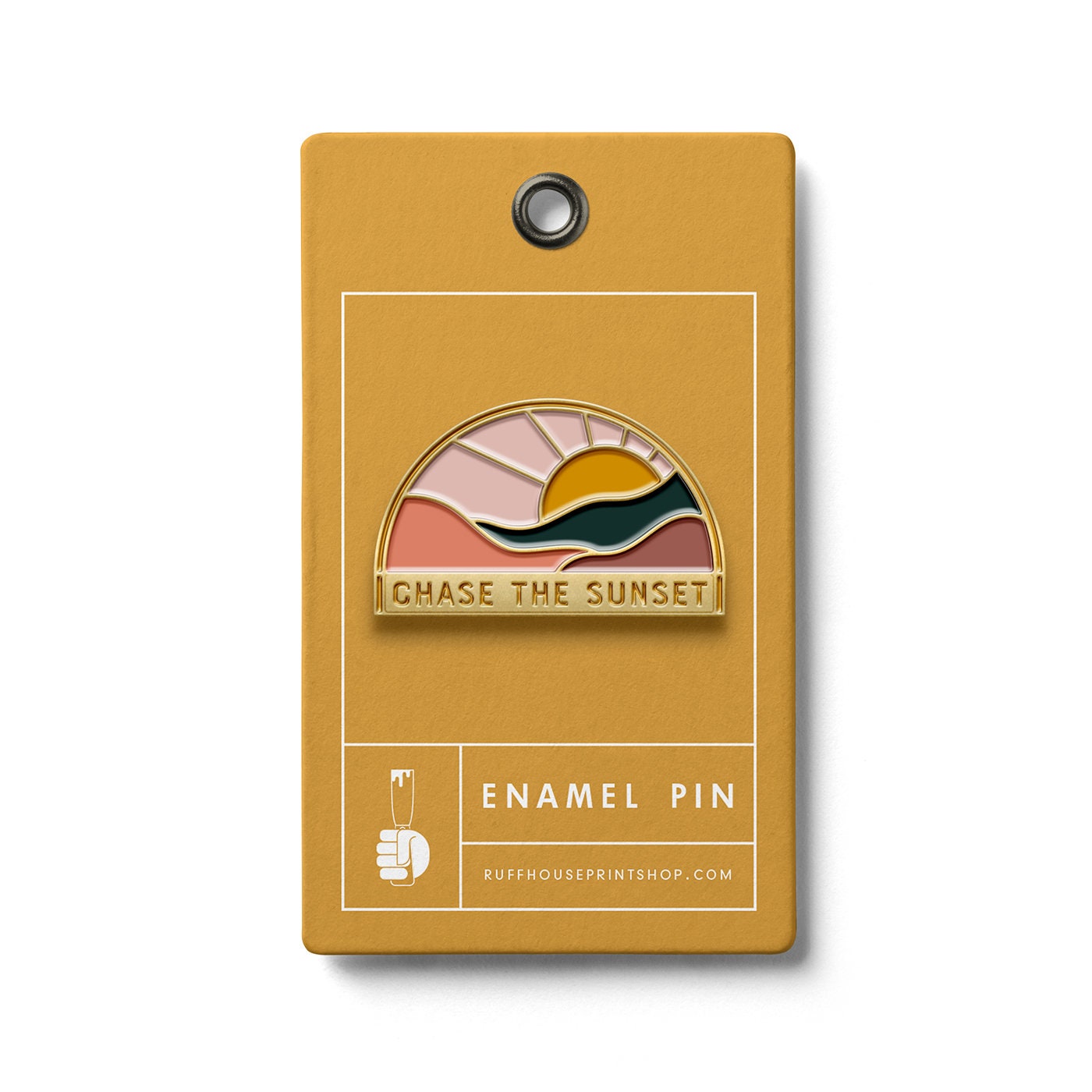 Chase the Sunset Enamel Pin - Etsy