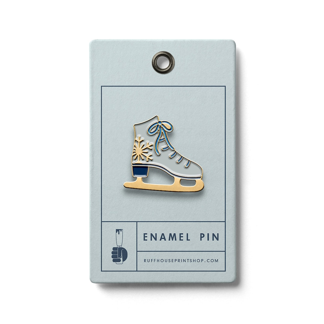Ice Skate Enamel Pin | Bag Accessories | Winter Ice Skate - Etsy