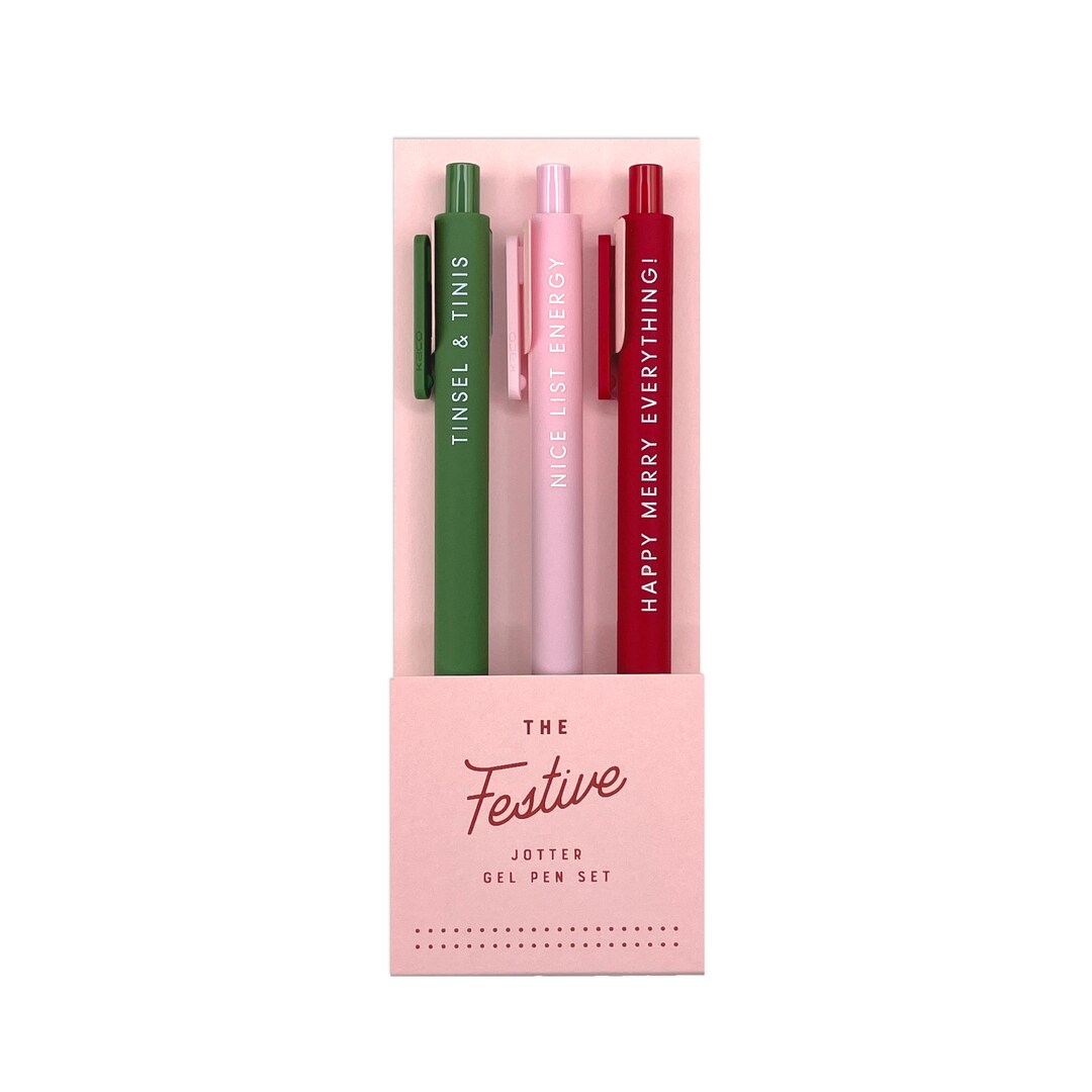 Festive Jotter Pen Set of 3 | Pens | Gel Pens | Stocking Stuffer ...