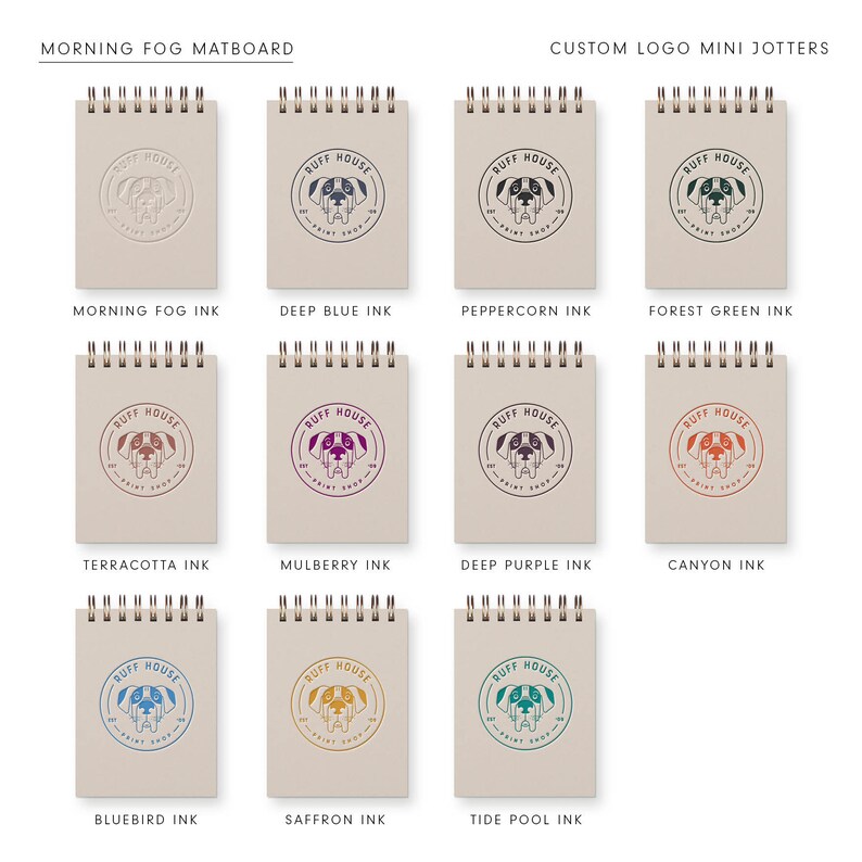Custom Logo Mini Jotter | Custom Notebooks | Letterpress Printed ...