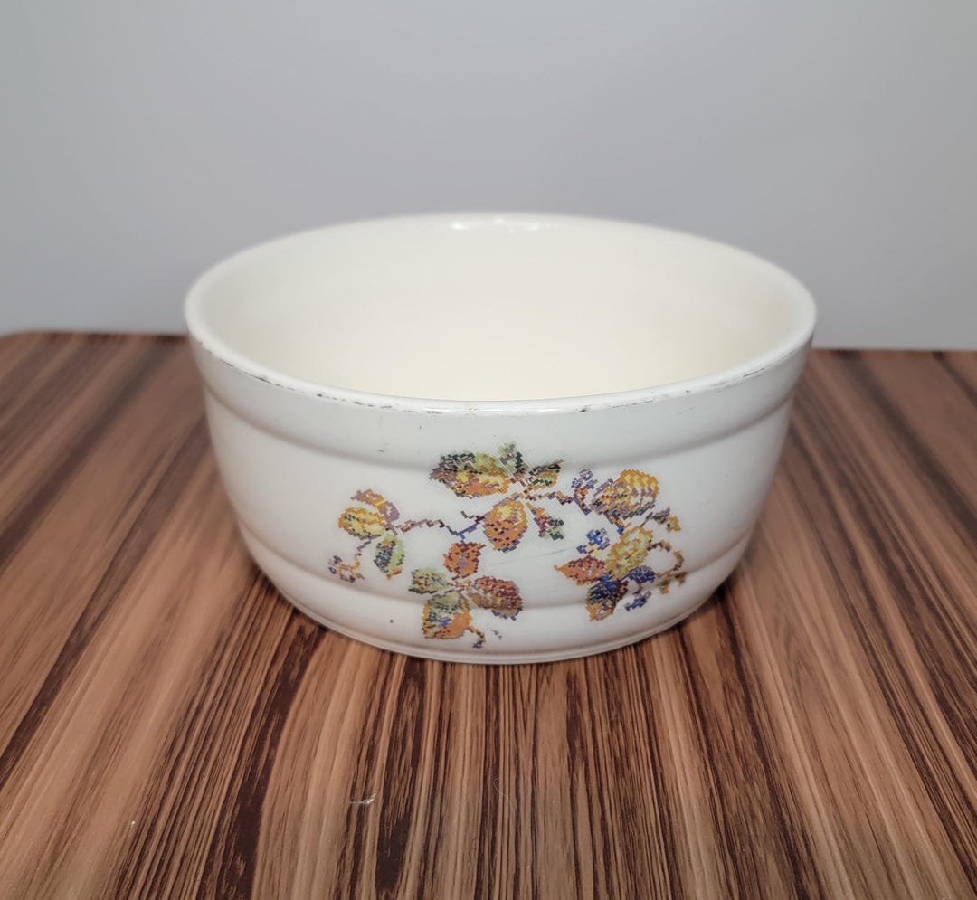 Vintage Crooksville Pantry Bak-in Ware Mixing Bowl With Needle Point ...