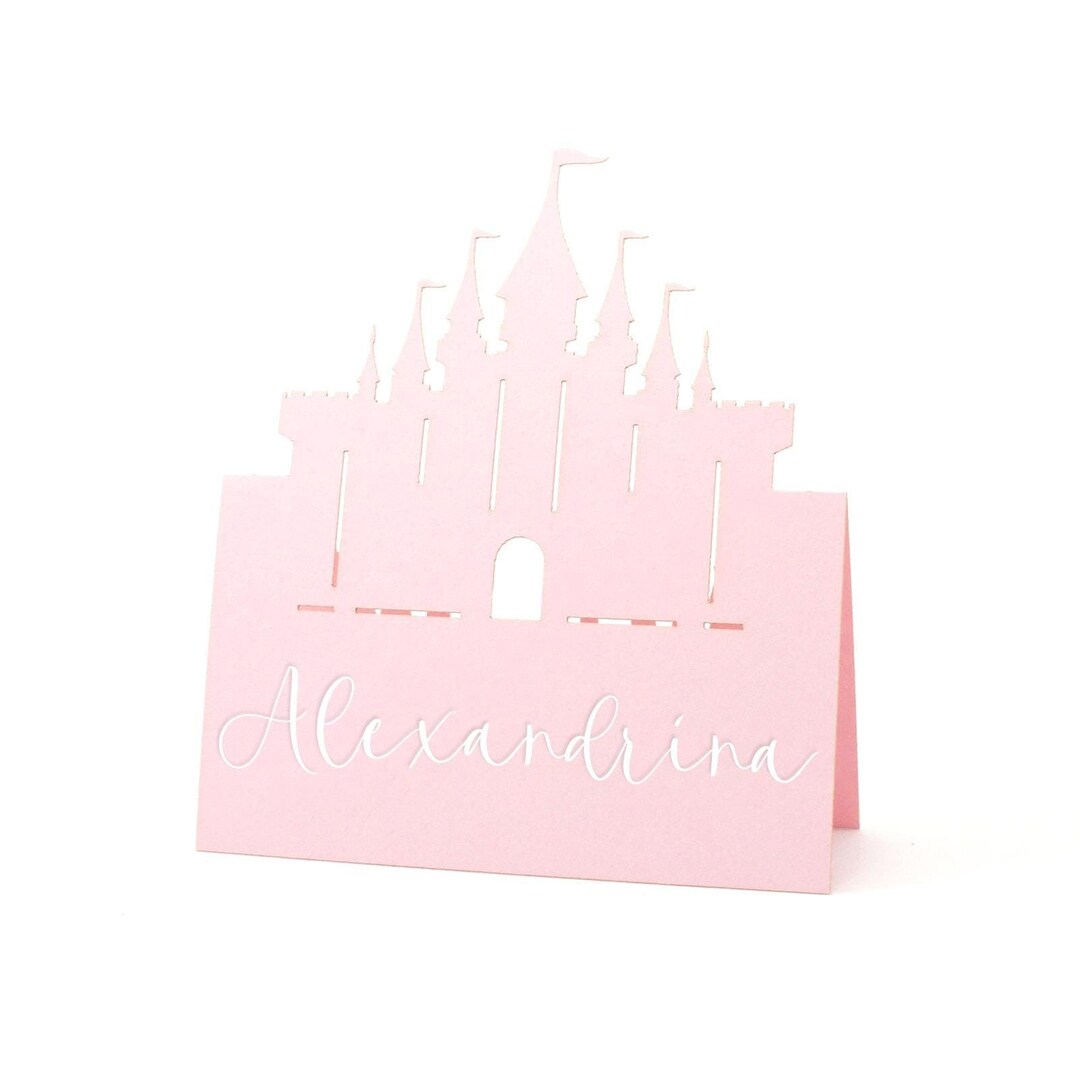 Personalized Castle Wedding Birthday Name Place Cards Disney Wedding ...