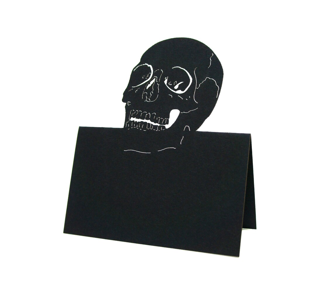 Halloween Place Cards Skull Place Cards Skeleton Place Cards - Etsy