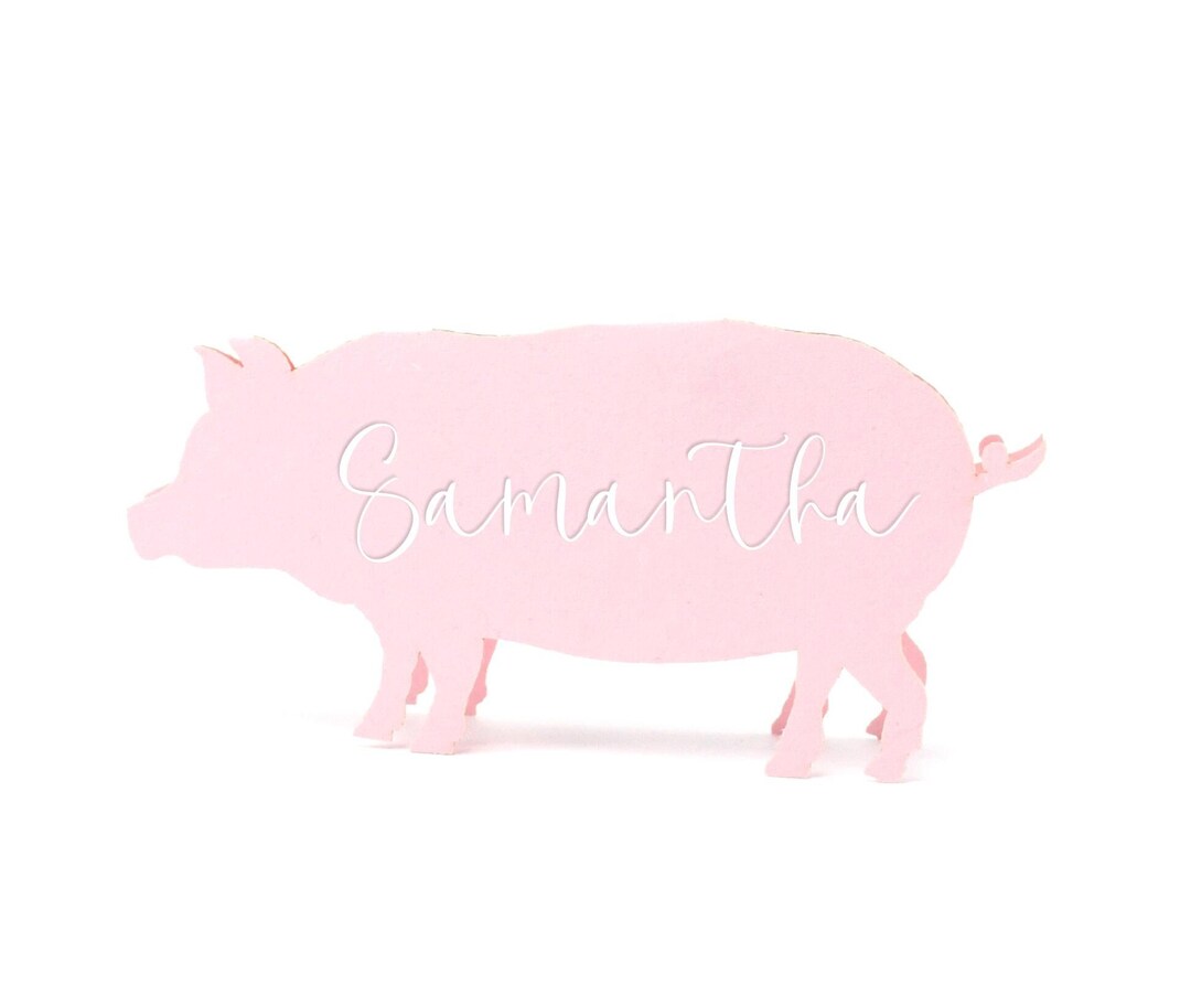 Pig Place Cards Wedding Seating Chart Wedding Name Tags Place Card ...